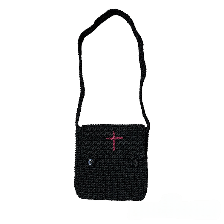 Handwoven Bag in Black - Monastic Handicrafts | Monastiriaka