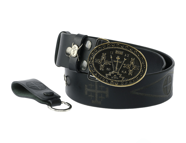 Leather Belt - Cross of Calvary | Holy cell of St. Nicholas | Monastiriaka