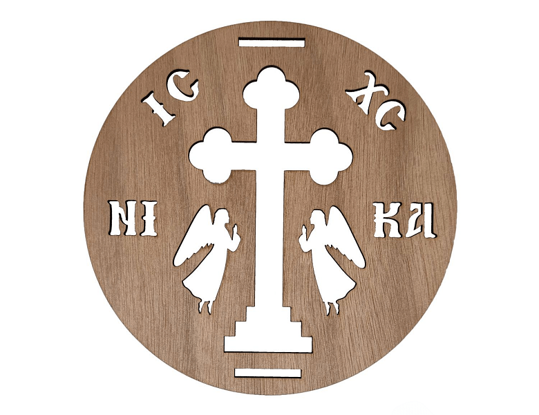 Round Stencil for Koliva with Angels | monastiriaka.gr | Monastiriaka